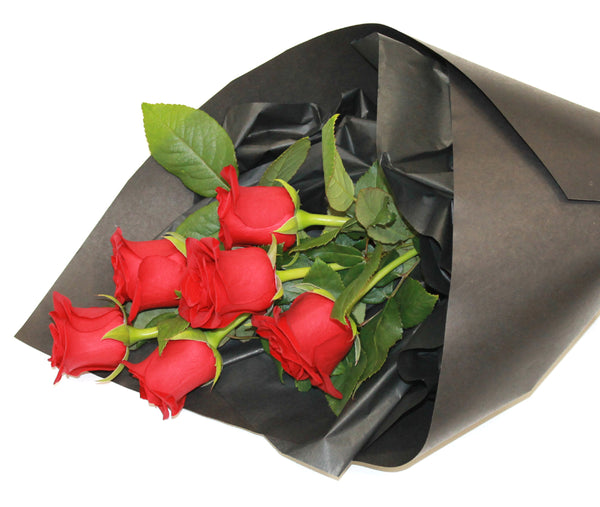 HALF DOZEN RED ROSES - ROMA BLOOMS FLORIST